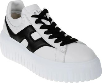 Hogan Low-Top Sneaker - Flat Shoes F Bianco Nero - Gr. 39 (EU) - in Wei&szlig; - f&uuml;r Damen