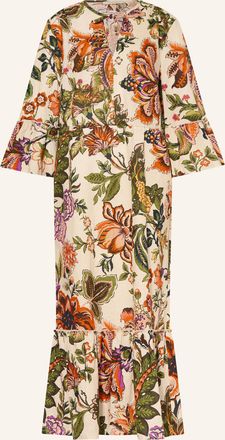 Lilienfels Lilienfels Kleid Mit Leinen Und R&uuml;schen weiss