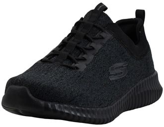Skechers Herren Elite Flex Hartnell Slip On Sneaker, Black Gray Mesh Trim, 41.5 EU