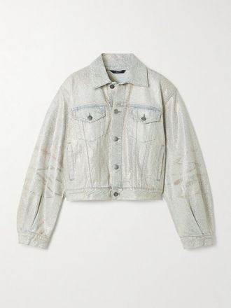 Haikure Simon Glam Jeansjacke Mit Glitter-finish - Blau