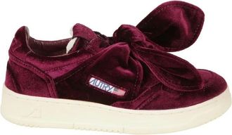 Autry Low-Top Sneaker - Bordeaux Sneakers With Velcro Strap And Off-White - Gr. 36 (EU) - in Schwarz - für Damen