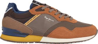 Pepe Jeans London Herren London Brick M Sneak, Brown Tobacco Brown, 7 UK