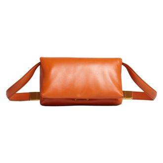Marni Prisma Leder Schultertasche - - Bags - Damen - Orange - ONE SIZE