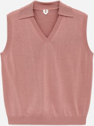 Arket Strickpullunder Mit V-Ausschnitt -Rosa