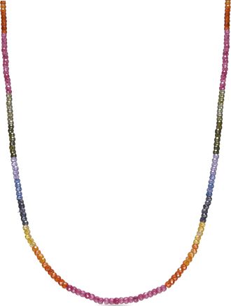 Luxenter Halskette aus 925 Sterlingsilber und mehrfarbigem Kristall, abgeschlossen in 18-karat-Gold - Siran