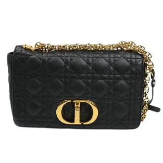 Dior Pre-owned Caro Medium Calfskin Shoulder Bag - - Pre-owned - Damen - Schwarzk - ONE SIZE
