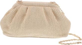 Garneck Sac Pochette Tress&eacute; avec Cha&icirc;ne D&eacute;tachable pour Femme Pochette Soir&eacute;e Tress&eacute;e Pliss&eacute;e &Eacute;l&eacute;gante et Spacieuse pour Mariage &Eacute;v&eacute;nements Formels et Sorties