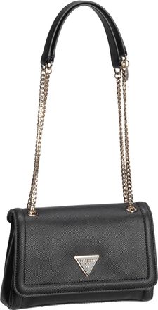 Guess Schultertasche Umh&auml;ngetasche Noelle II Convertible Xbody Flap Bag Black schwarz