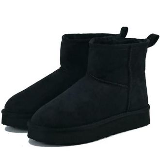Generic NYSBH Pallene Bottines dhiver avec doublure en peluche pour femme avec fond &eacute;pais Bottes de neige pelucheuses chaudes et confortables en coton pour fe