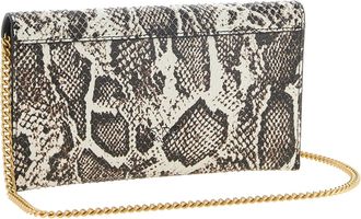 Pinko Love Birds Calfskin Leather Clutch - Black