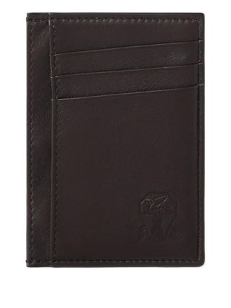 Brunello Cucinelli porte-cartes en cuir - Marron