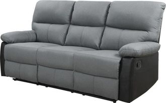 Habitat et Jardin Habitat Et Jardin - Relax-Sofa Lincoln - 3-Sitzer - Schwarz / Dunkelgrau