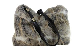 Loni Sac &agrave; bandouli&egrave;re crois&eacute; en fausse fourrure pour femme Sac &agrave; main, marron, Large