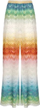 Missoni Femme, Pantalons, Multicolore, Taille: 44 FR Pantalon de Plage en Viscose Lam&eacute;e Ombr&eacute;e
