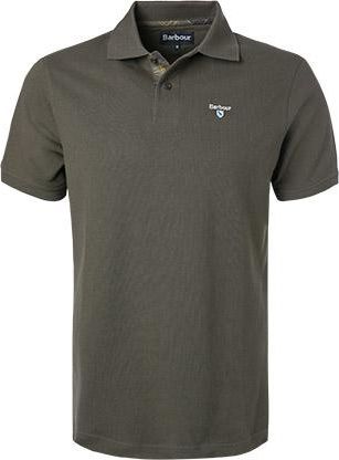 Barbour Herren Polo-Shirt gr&uuml;n Baumwoll-Piqu&eacute;