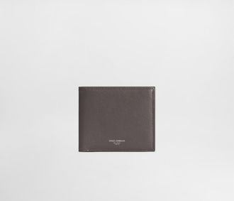 Dolce & Gabbana Bifold-geldbörse Aus Kalbsleder - Mann Geldbörsen Und Kleinlederwaren Grau Onesize