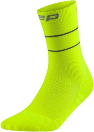 CEP PRO RUN REFLECTIVE 2.0 MID LAUFSOCKEN DAMEN - Reflektierende Socken f&uuml;r bessere Sichtbarkeit - Leistungsstarke Laufsocken Kompression Damen mit geziel