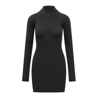 Courr&egrave;ges Damen, Kleider, Schwarzk, SGr&ouml;&szlig;e