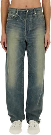 Kenzo Straight-Leg Cotton Jeans - Blue