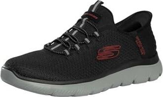 Skechers Homme Baskets Haut De Gamme Summits &Agrave; Enfiler, Black/Red, 43 EU