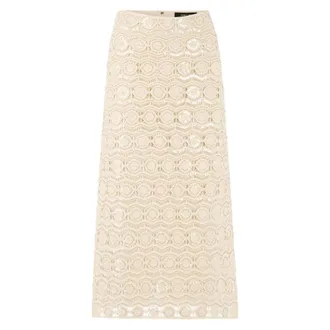 Marc Cain Ajour-Rock mit Mini-Perlen - - Skirts - Damen - Beige - XL