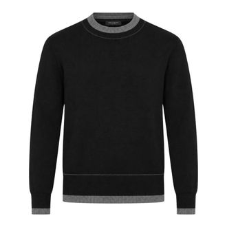 Paolo Pecora Rundhals Merino Strick - - Knitwear - Herren - Schwarzk - L