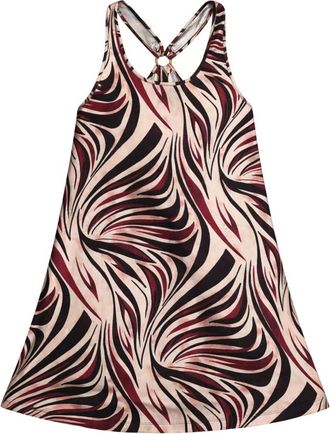 Twinset Femme, Robes, Multicolore, Taille: 38 FR Robe Courte Imprim&eacute;e Sans Manches