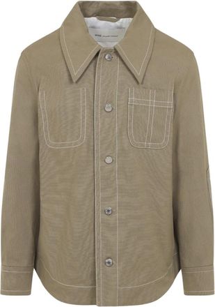 Ami Homme, Vestes, Beige, Taille: L Worker Buttoned Jacket
