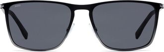 BOSS Sonnenbrille mit eckigem Gestell - Schwarz
