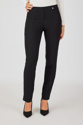 Robell Style Marie - Stoffhose Damen high Waist - Damenhose Power Stretch - Bengaline Stoff Hose mit Schlitz am Saum - Innenseite angeraut - Bitte eine Gr&ouml;&szlig;e