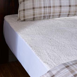 Catherine Lansfield Thermo-Sherpa-Unterbett-Spannbetttuch, Super-King-Size-Bett, cremefarben