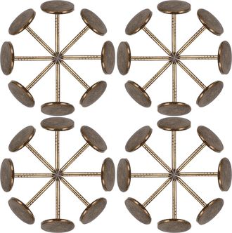 Angoily 100 Stück Flache Polsternägel 17mm Vintage Möbelnägel Reißzwecken Dekorative Reißnägel für Innenraumdekorationsprojekte