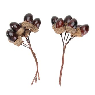 TOPBATHY 2 St&uuml;ck K&uuml;nstliche Tannenzapfen Zweige Weihnachtsbaum Anh&auml;nger Dekoration Lebensecht f&uuml;r DIY Weihnachtsdeko und Fotorequisiten Festliche Baum Schm&uuml;cku