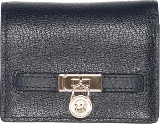Michael Kors Femme, Accessoires, Noir, Taille: ONE Size Hamilton Moderne Small Leather Wallet