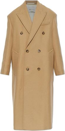 Ami Wollmantel mit Einzelschlitz - - Coats - Damen - Beige - S