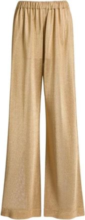 Alberta Ferretti Femme, Pantalons, Jaune, Taille: 40 FR Pantalon large en maille lurex