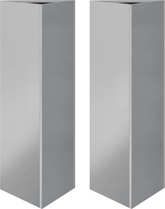 vidaXL Vidaxl - Jardini&egrave;res 2 pcs triangulaire 30x26x75 cm acier galvanis&eacute;