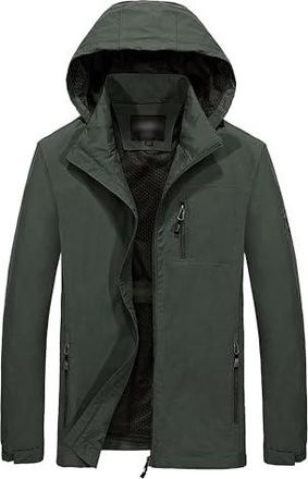 Generic Hommes Hiver Militaire &Agrave; Capuche Veste Parka Ext&eacute;rieur Imperm&eacute;able Tactique Veste L&eacute;g&egrave;re Sherpa Softshell Veste &Agrave; Capuche, Vert militaire, L