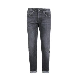 Dondup Schwarze Slim-Fit-Jeans mit Metalllogo - - Jeans - Herren - Schwarzk - W31