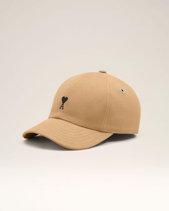 Ami Casquette beige en coton Ami de Coeur Beige Mastic - TU - Unisex