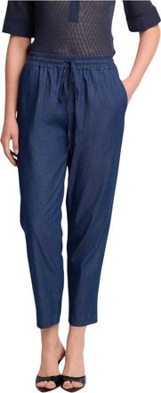 Kocca Femme, Pantalons, Bleu, Taille: 42 FR Pantalon Chic Chevilles D&eacute;nud&eacute;es