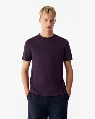 Arket Interlock-T-Shirt Mit Normaler Passform -Lila