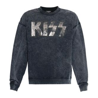 Dsquared2 Homme, Sweatshirts et sweats à capuche, Noir, Taille: XL X Kiss SweaT-shirt