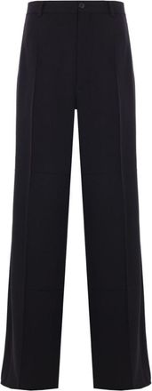 Balenciaga Wool-Blend Tailored Trousers - Black