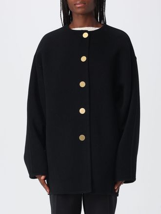 Alberta Ferretti Manteau au genou en laine avec encolure ronde et &eacute;paules tombantes