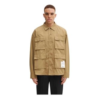 Neighborhood Utility Shirt LS - - Shirts - Herren - Beige - XL