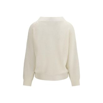 Brunello Cucinelli Womens Beige Cashmere Sweater Clothing