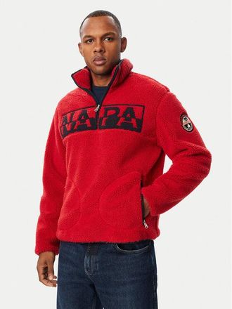 Napapijri Fleecejacke Archive NP0A8A8H Rot Relaxed Fit