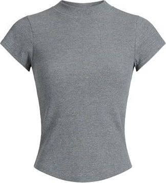 Topshop T-shirt col rond en coton m&eacute;lang&eacute;