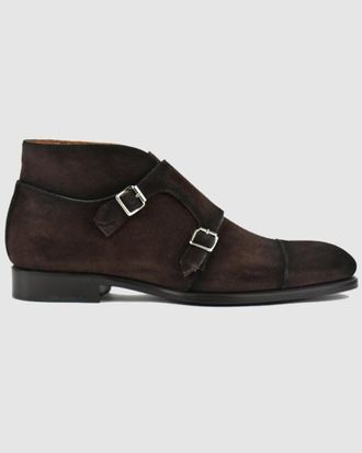 Schuhe & Handwerk Dessert Doublemonks Frank Sinatra aus weichem Rauleder in